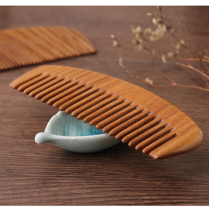 Green Sandalwood Comb Anti-static Wooden Hair Comb... – Grandado