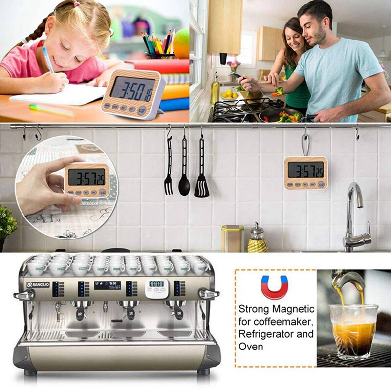 2 Pcs Digital Kitchen Timer Magnetic Countdown Sto... – Grandado