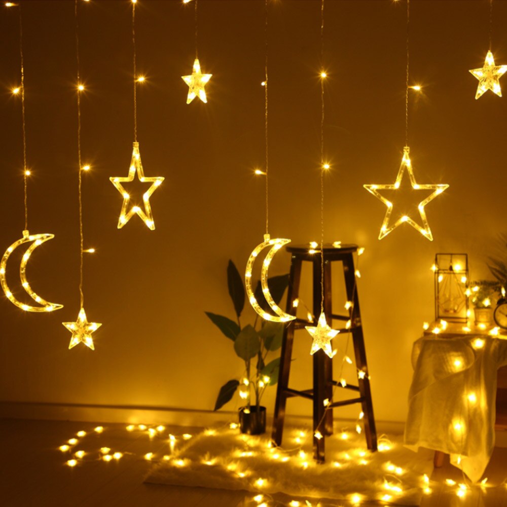 Moon Star Lamp LED Lamp String In Christmas Lights... – Grandado