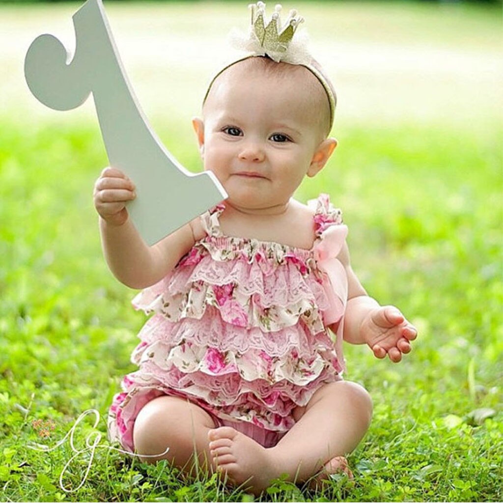 Newborn Infant Baby Girls Romper Ruffle Lace Cake ... – Grandado