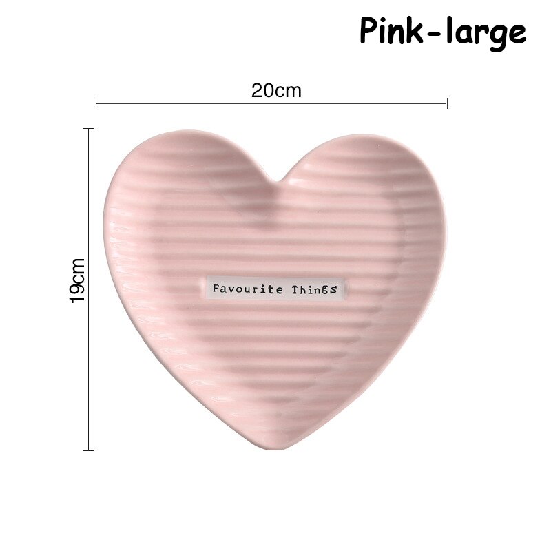 Heart Shape Dessert Plates Ceramic Nordic Brief Br... – Grandado