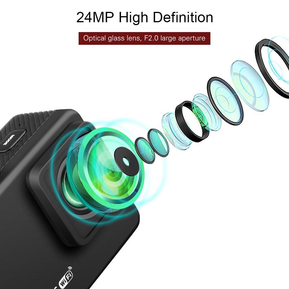 4K/30FPS 24MP Ultra HD Sports Action Camera 2.4G W... – Grandado