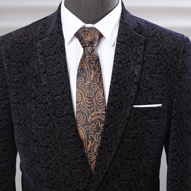 Men's Jacquard Pattern Suits Stage Singer Jacket B... – Grandado