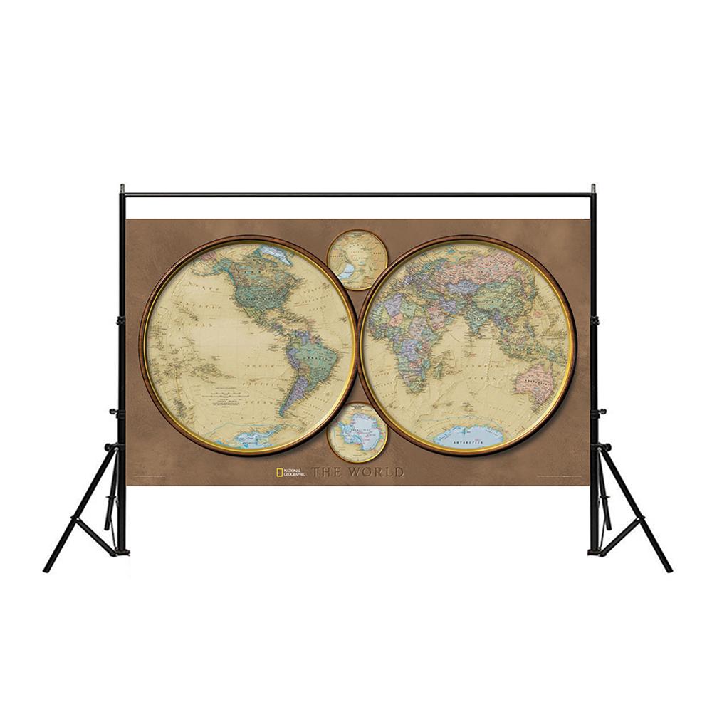 150x225cm Retro Style World Map Non-woven Fun Map ... – Grandado