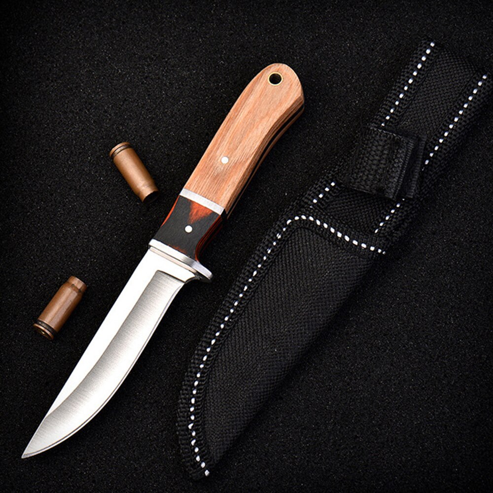 Mongolian Meat Knife 3cr13mov Color Wooden Handle ... – Grandado