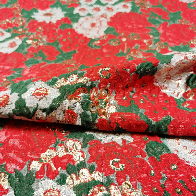 Luxury Bronzing Brocade Jacquard Fabric for Sewing... – Vicedeal