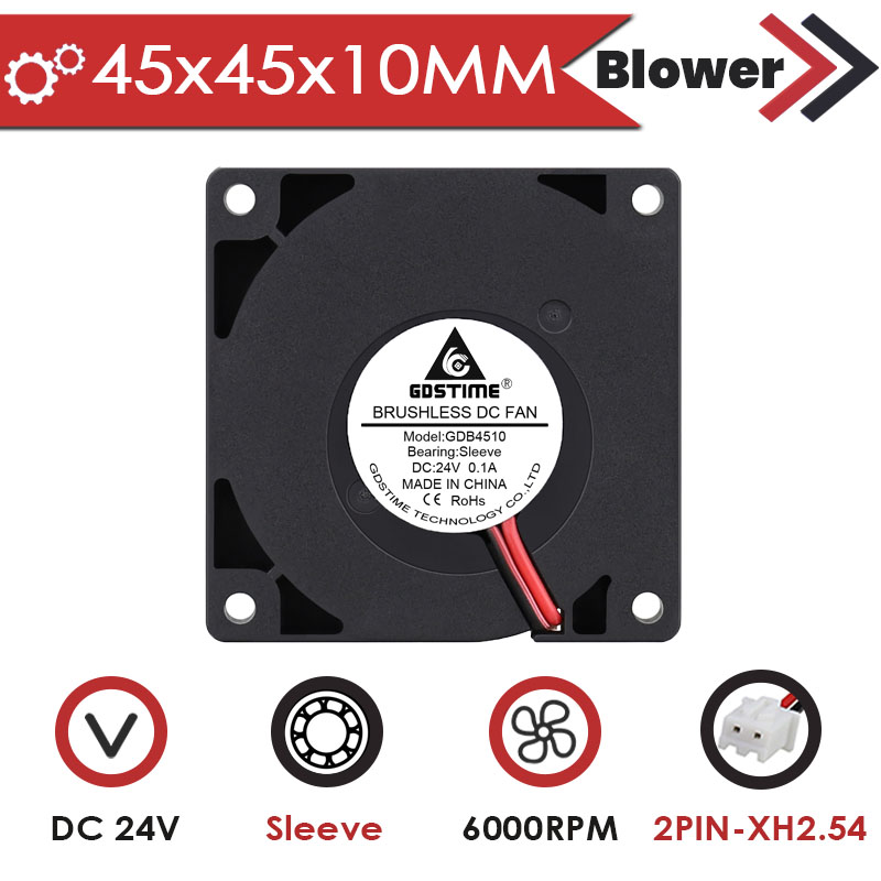 2 pcs Gdstime DC 24V 2pin 45mm x 10mm Cooling Blow... – Grandado