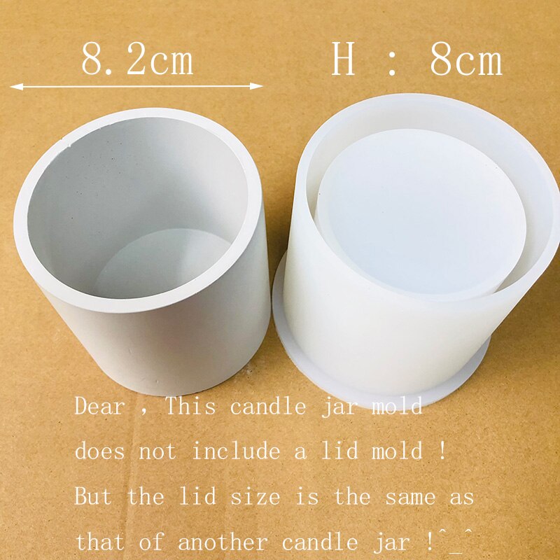 Handgemaakte Beton Kaars Cup Mold Met Deksel Ronde... – Vicedeal