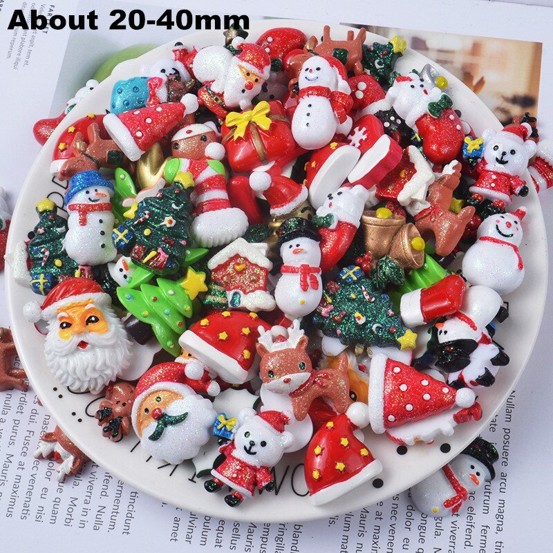 20pcs Mixed Cute Christmas series Flatback Resin M... – Grandado