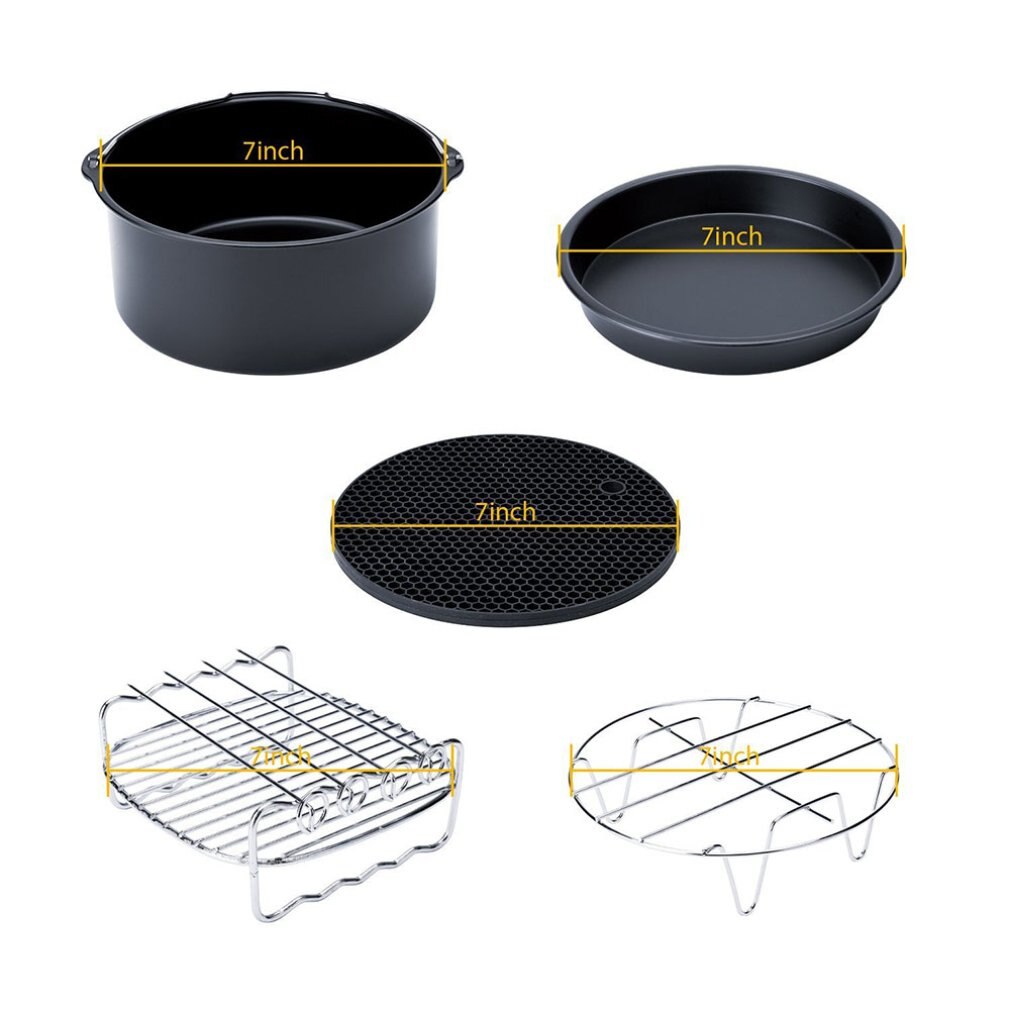 Air Frying Pan Accessories 5Pcs Kitchen Accessories Fryer Baking ...