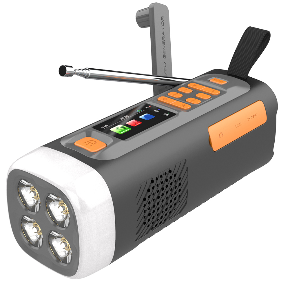 Draagbare DAB FM-radio met zaklamp BT-luidspreker ... – Grandado