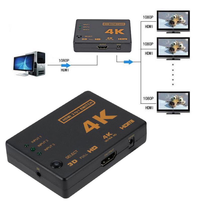 Splitter Full HD 1080P 4K * 2K Hdmi Video Switch S... – Grandado