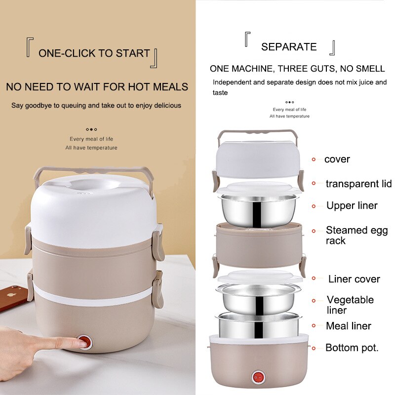 Multifunctional portable stainless steel rice cook... – Vicedeal