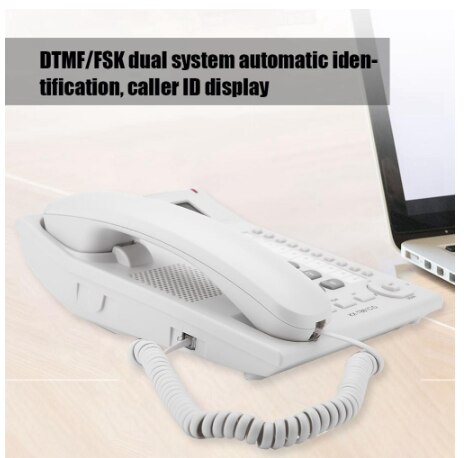 Caller ID Telephone Home Office Spot White KX-T881... – Grandado