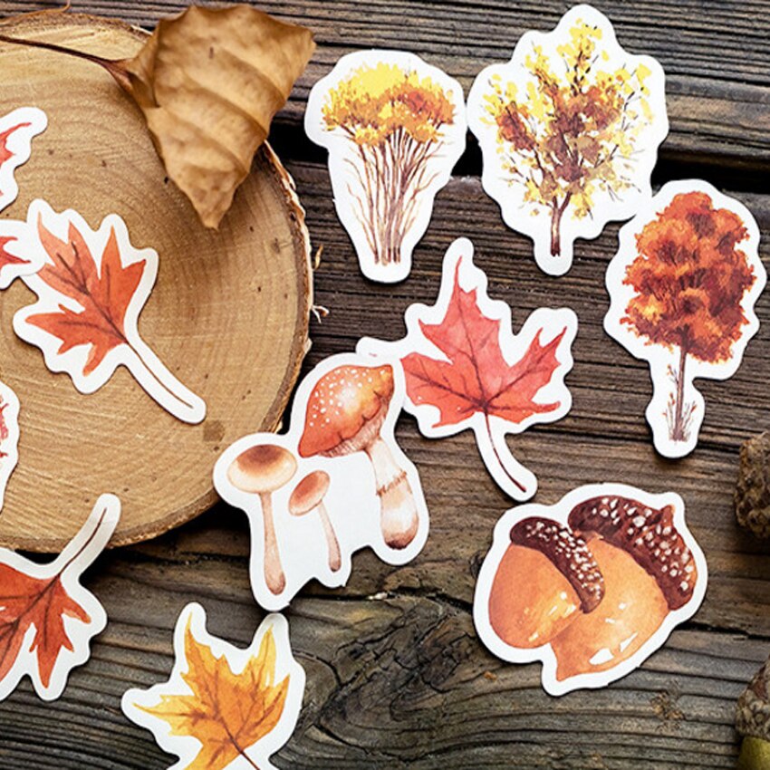 46pcs/box Lovely Autumn forest animals Stickers Ca... – Grandado