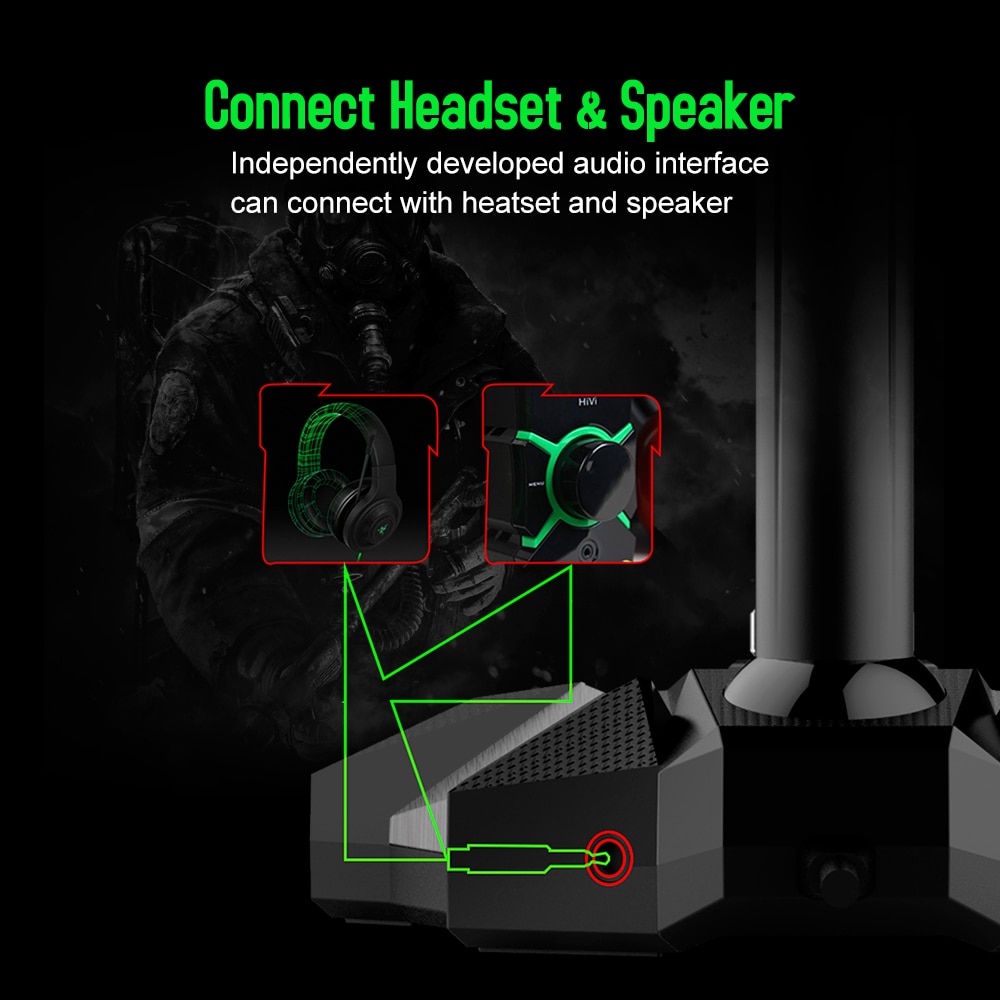 Dual Mic Led Dynamic Wired Microphone 5V DC USB St... – Grandado