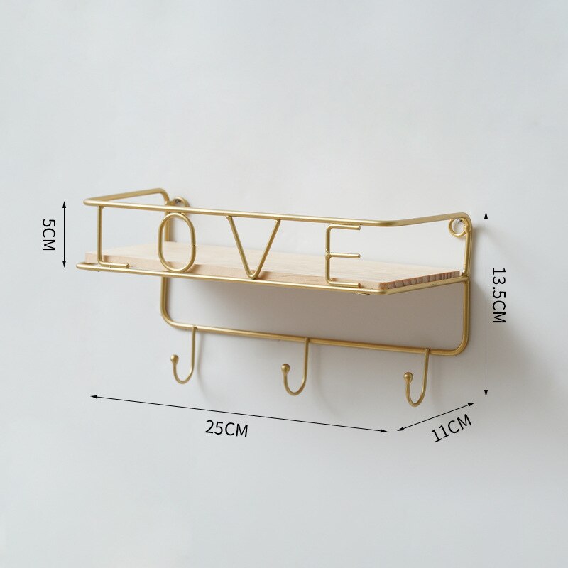 Metal Shelf Hook Partition Wall Hanging Decor Mode... – Grandado