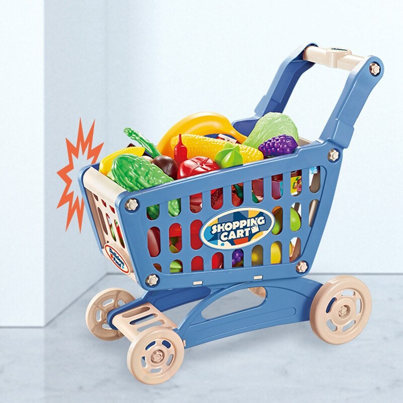 Role Play Toy Shopping Cart Set Pretend Toy Grocer... – Grandado