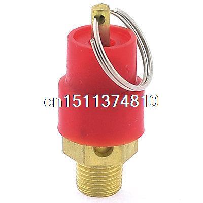 Red Plastic Hat 1/8" PT Male Pressure Relief Valve... – Grandado