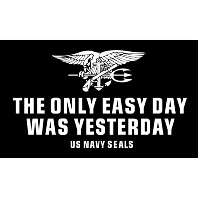 90x150cm The Only Easy Day Was Yesterday Us Navy S Vicedeal