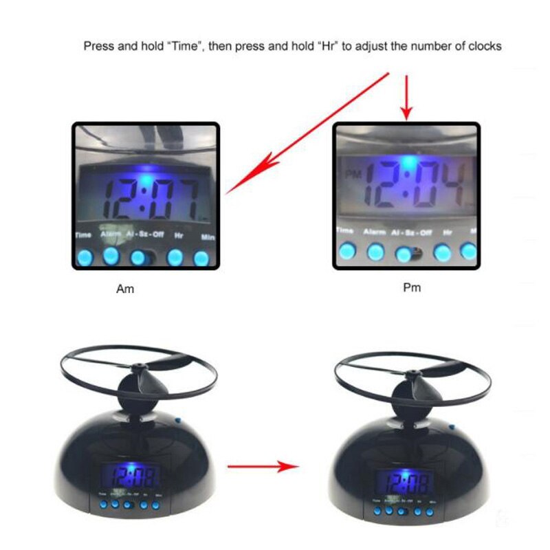 Toy with Kids Clock Back light Alarm Clock Flying ... – Grandado