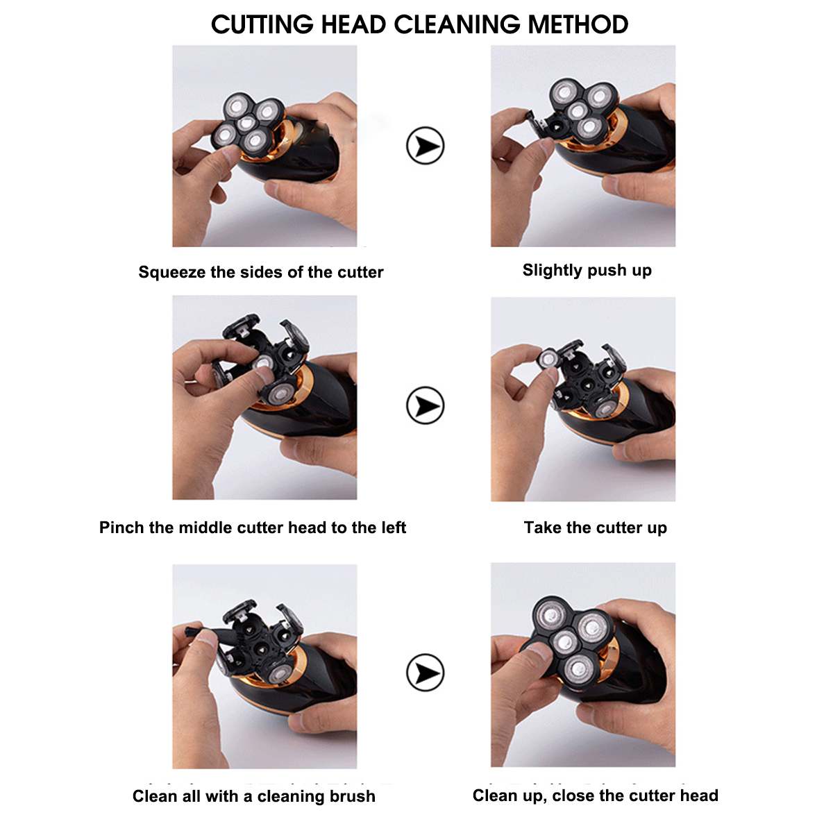 5 In 1 4D Rechargeable Bald Head Electric Shaver W... – Grandado