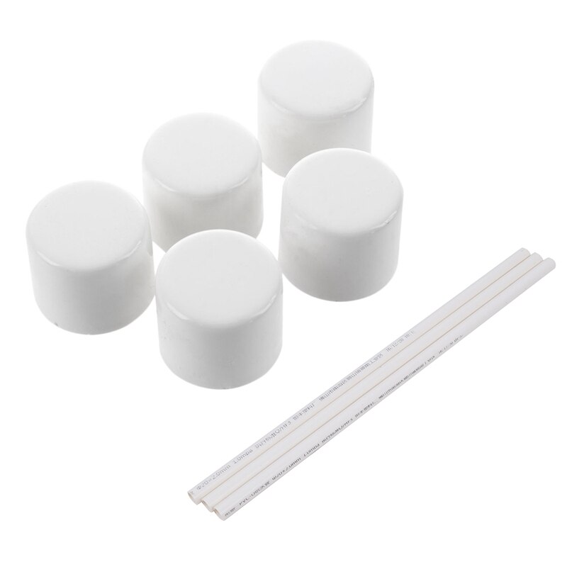8 Pcs White Water Pipe Fittings: 3 Pcs 20Mm Outer Diameter PVC ...