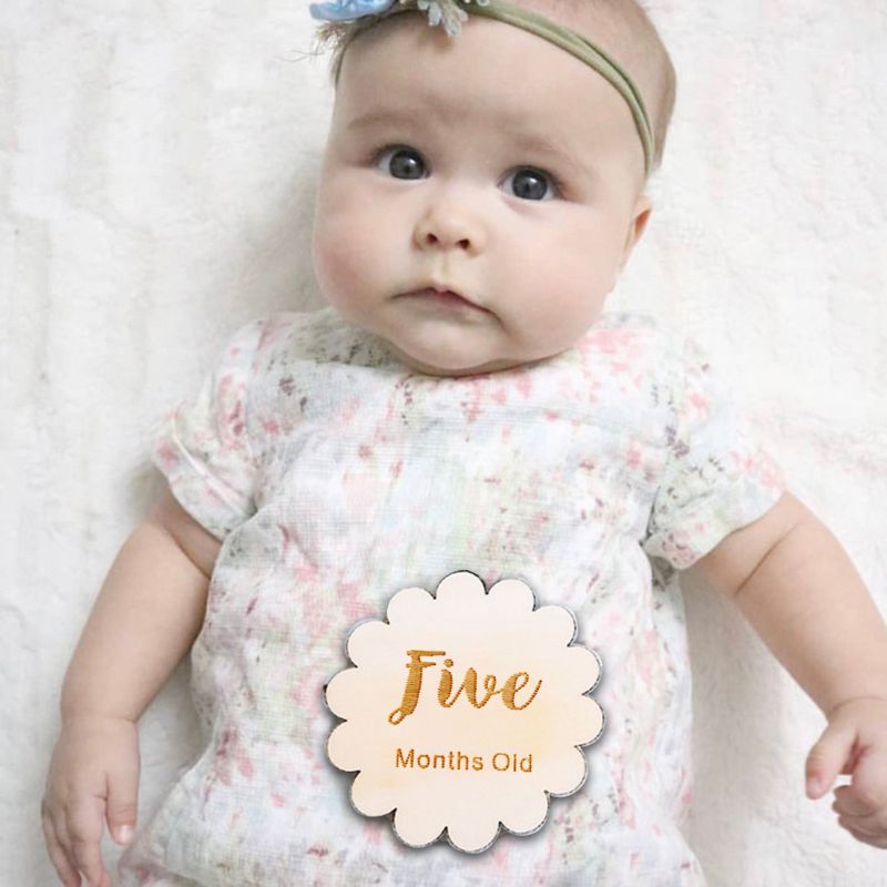 12 Pcs/set Nordic Style Baby Birth Month Number Bi... – Grandado