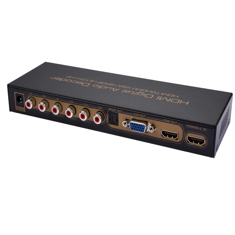 HDMI Digital o Decoder HDMI to HDMI+VGA+SPDIF+5.1C... – Grandado