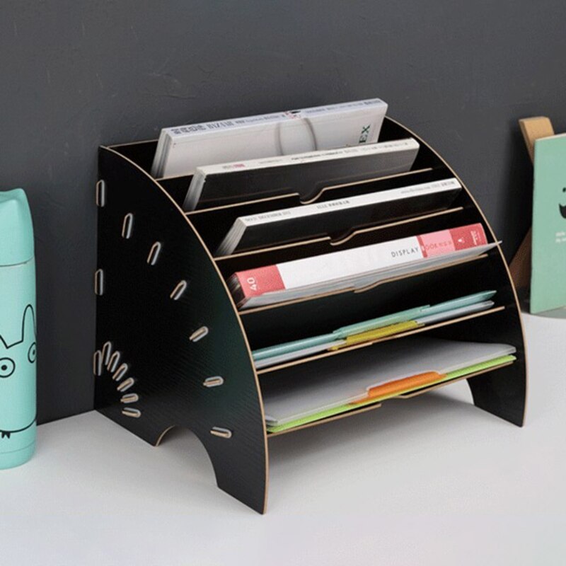 Fan-Shaped Wooden Desktop File Holder Office Desk ... – Vicedeal