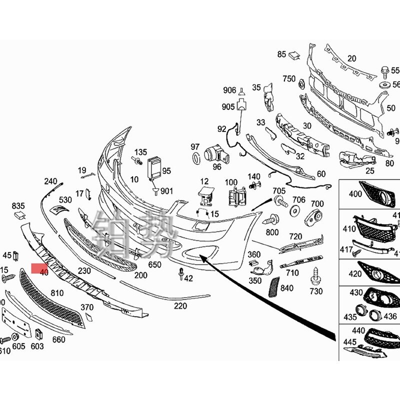 Car Reinforcement front -mer ced esb enzS250 S320 ... – Grandado