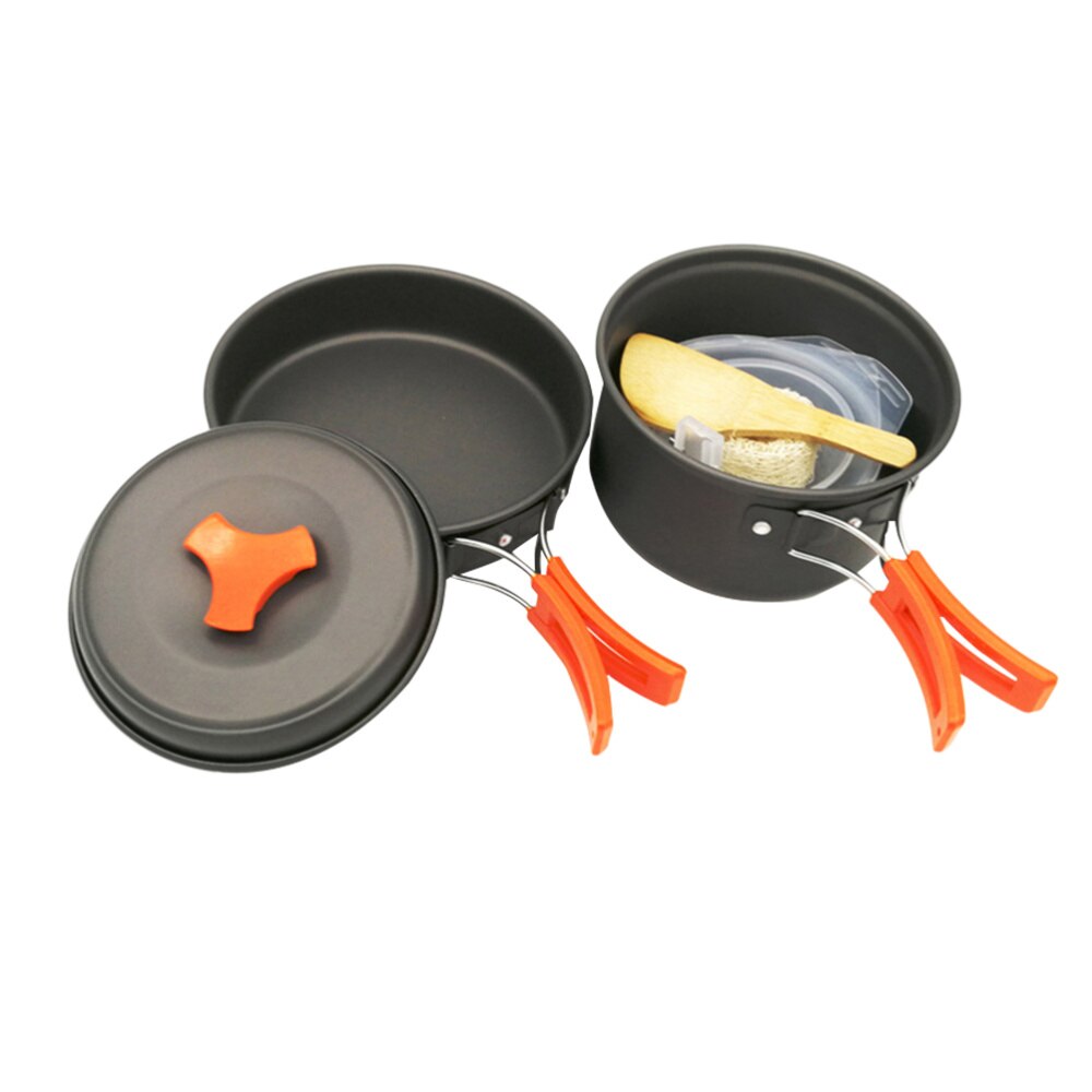 8 Pcs 1-2 Person Cookware Set Outdoor Camping Pot ... – Grandado