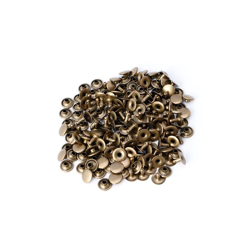 100x Single-sided Cap Rivet Tubular Metal Leather ... – Grandado