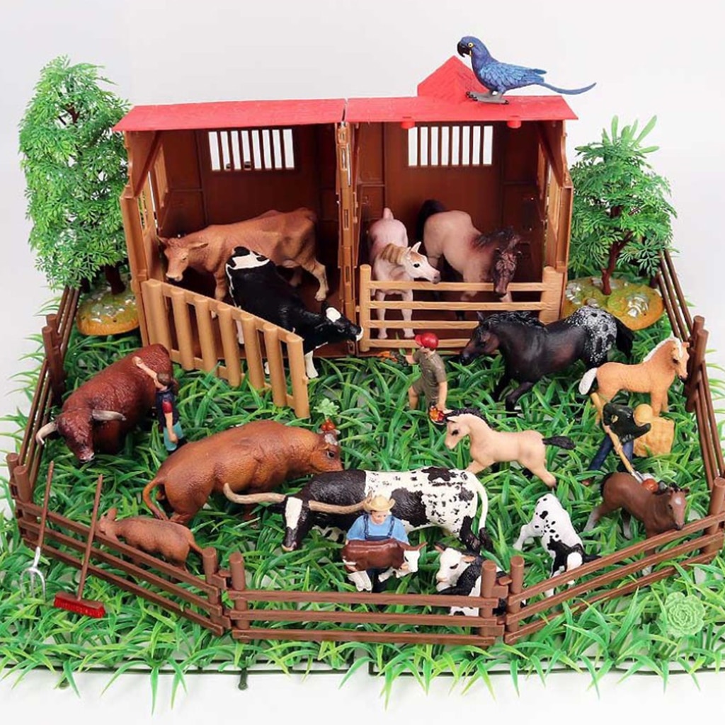 Crafts DIY Farm Model House Vegetables Fence Toy P... – Grandado