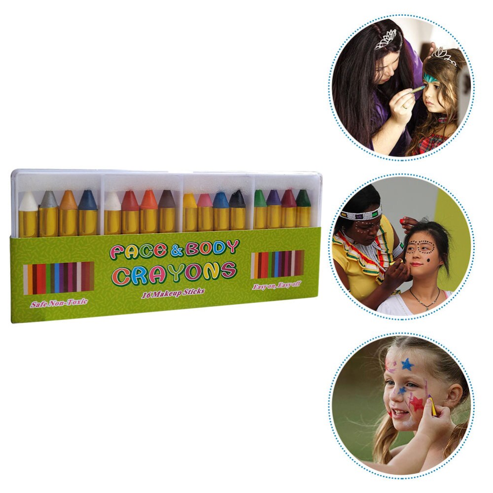 1 Set 16 Colors Face Painting Crayons Body Paintin... – Vicedeal