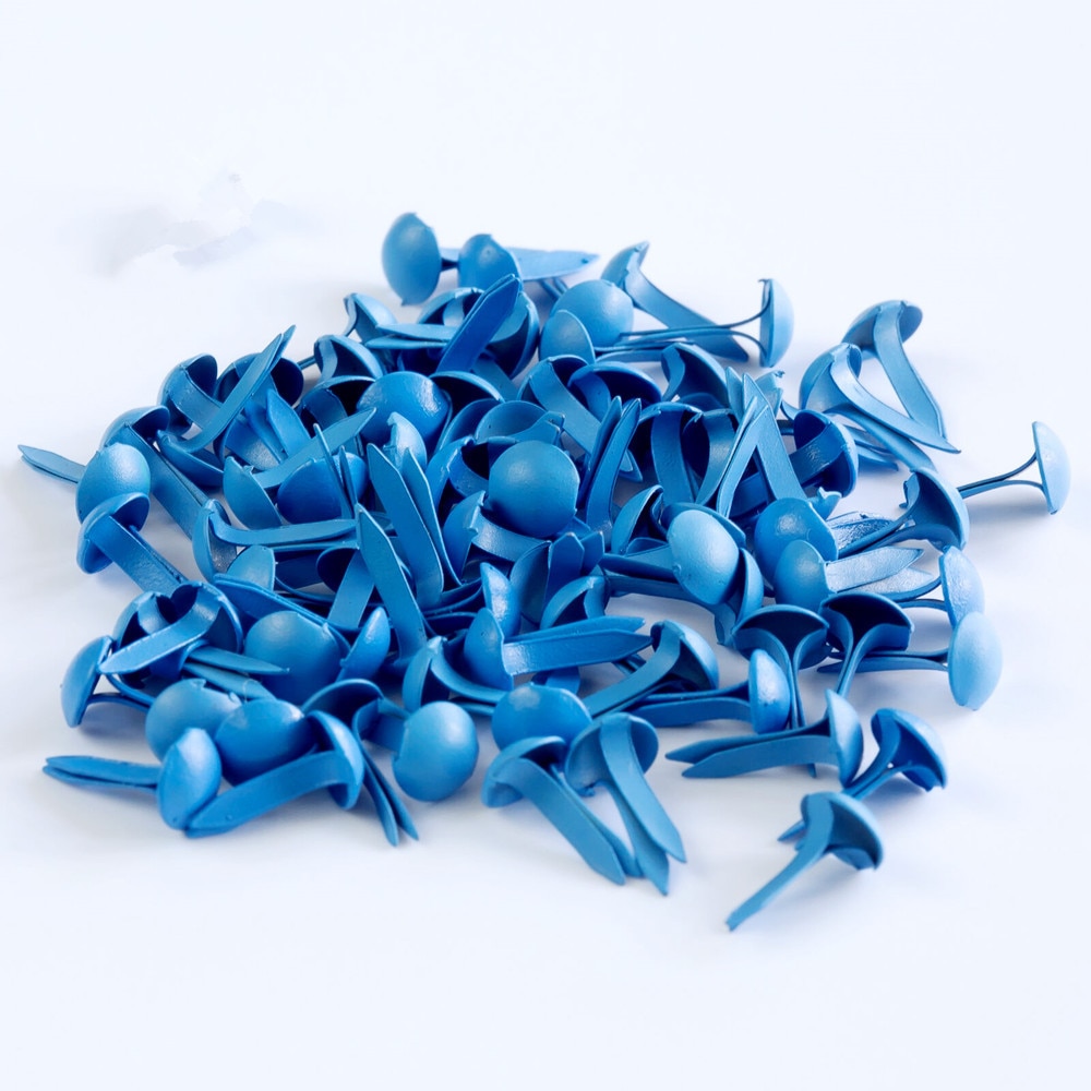100 stk/parti runde mini brads scrapbog metal brad... – Vicedeal