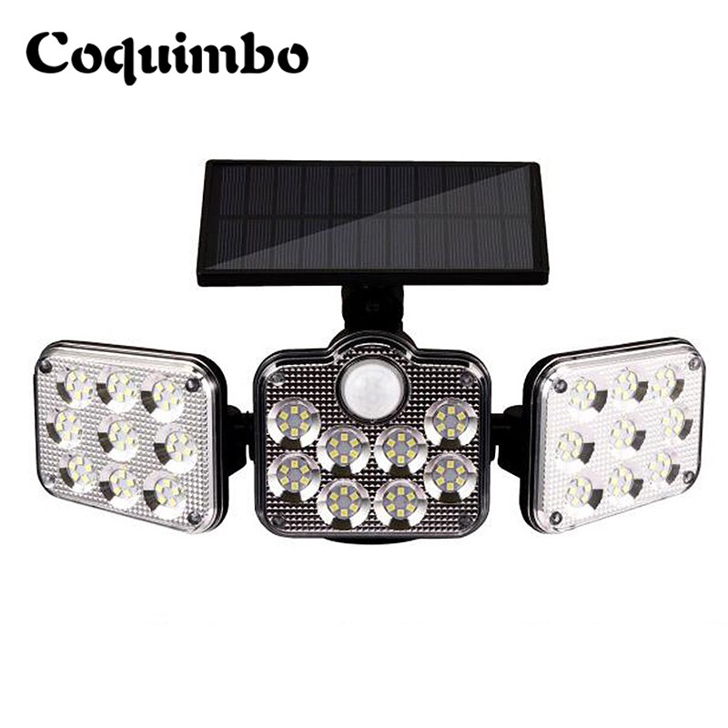 Powerful Outdoor Solar Lamps 3 Heads LED Solar Lig... – Grandado