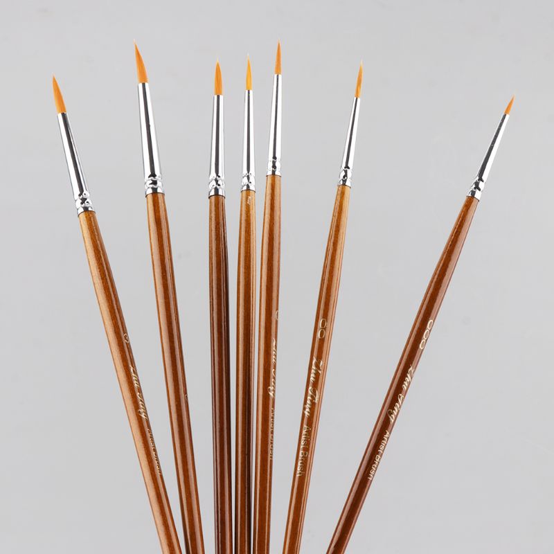 7pcs/set Detail Paint Brush Fine Pointed Tip Minia... – Vicedeal