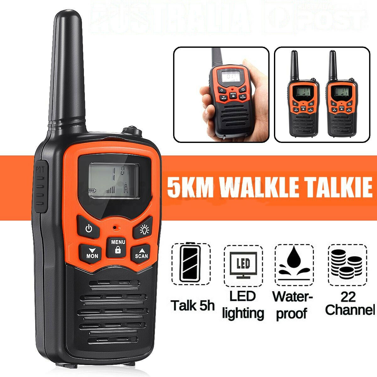 2PCS Walkie Talkie 10 km Handheld Walkie-Talkie Hu... – Grandado