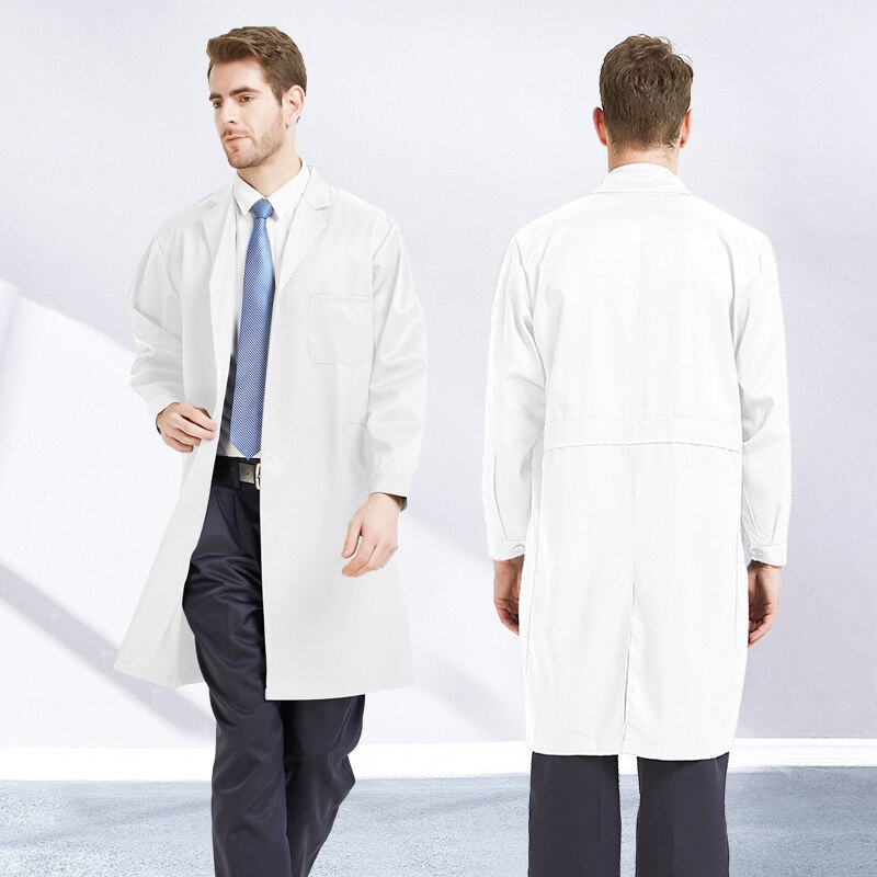 Uniform White Coat Long Sleeve Lab Coat Work Cloth... – Grandado