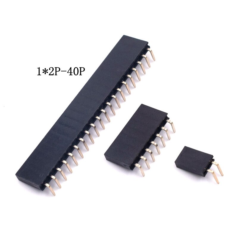 10 STUKS 1X2/3/4/5/6/8/10/40 Pin single Row Haakse... – Grandado