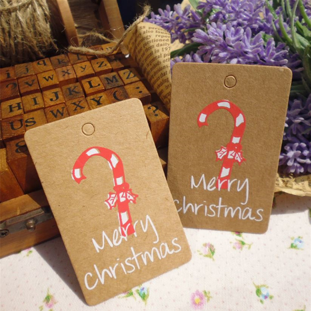 50pcs DIY Kraft Paper Tags Santa Claus Snowflake b... – Grandado