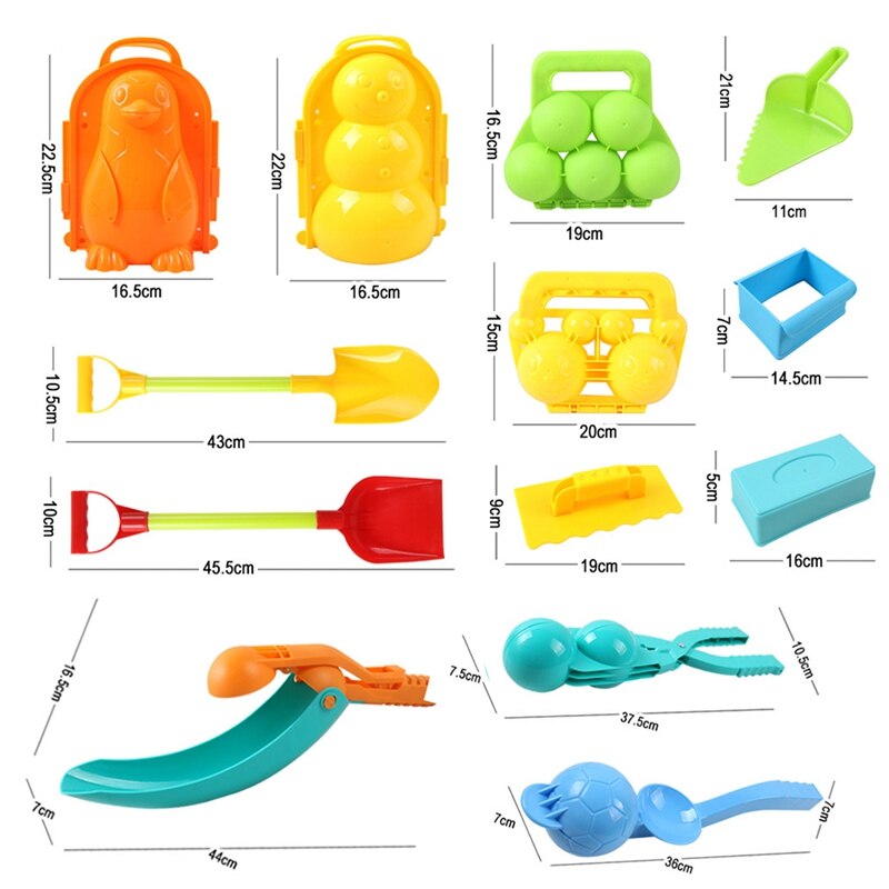 13Pcs Snow Toys Kit and Sand Mold Fun Winter Outdo... – Grandado