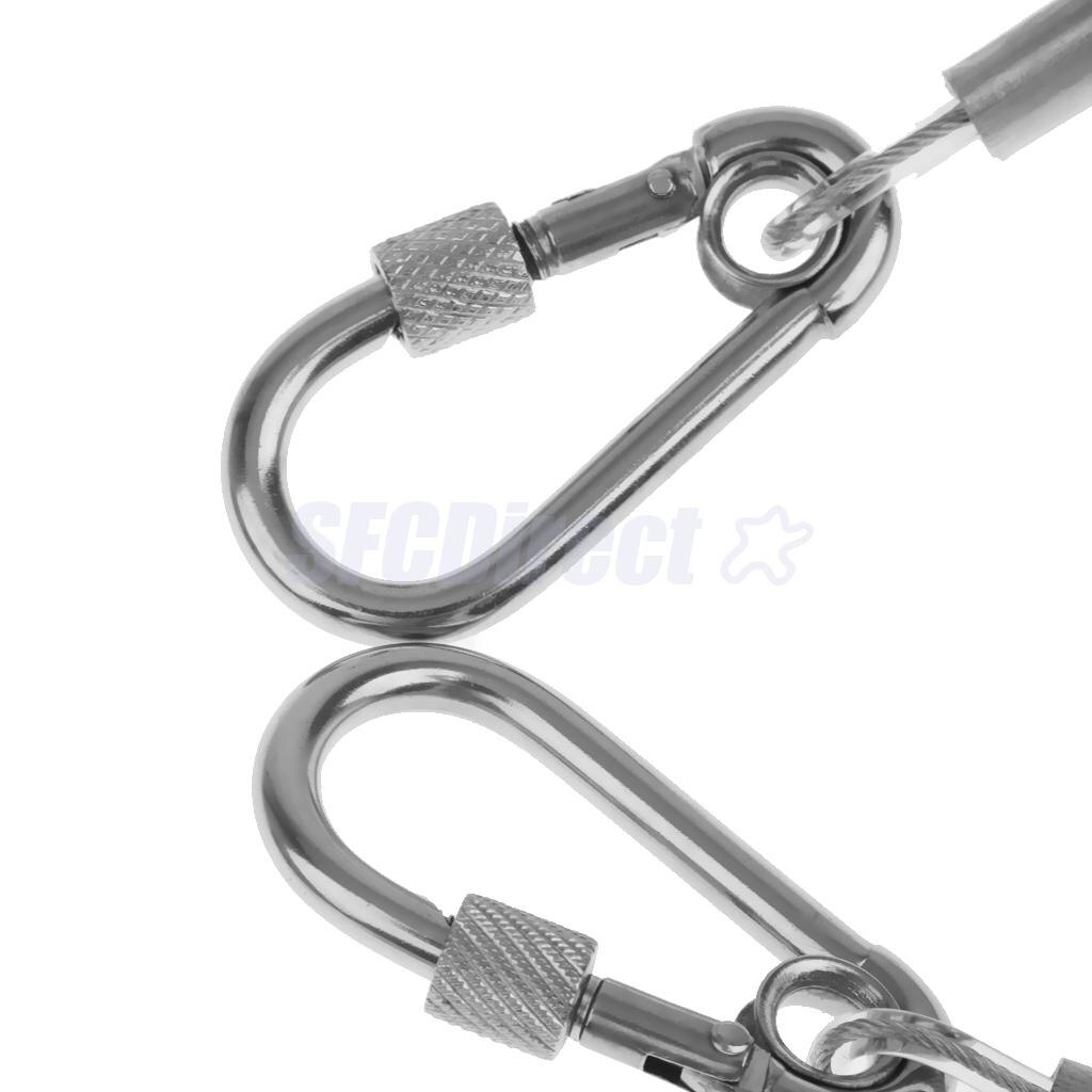 1.6M Retractable Steel Wire Extend Coiled Lanyard ... – Vicedeal