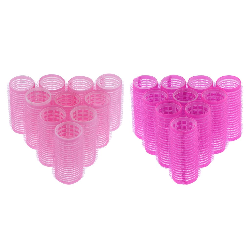 20 Pack Self Grip Hair Setting Rollers Curls Cling... – Grandado