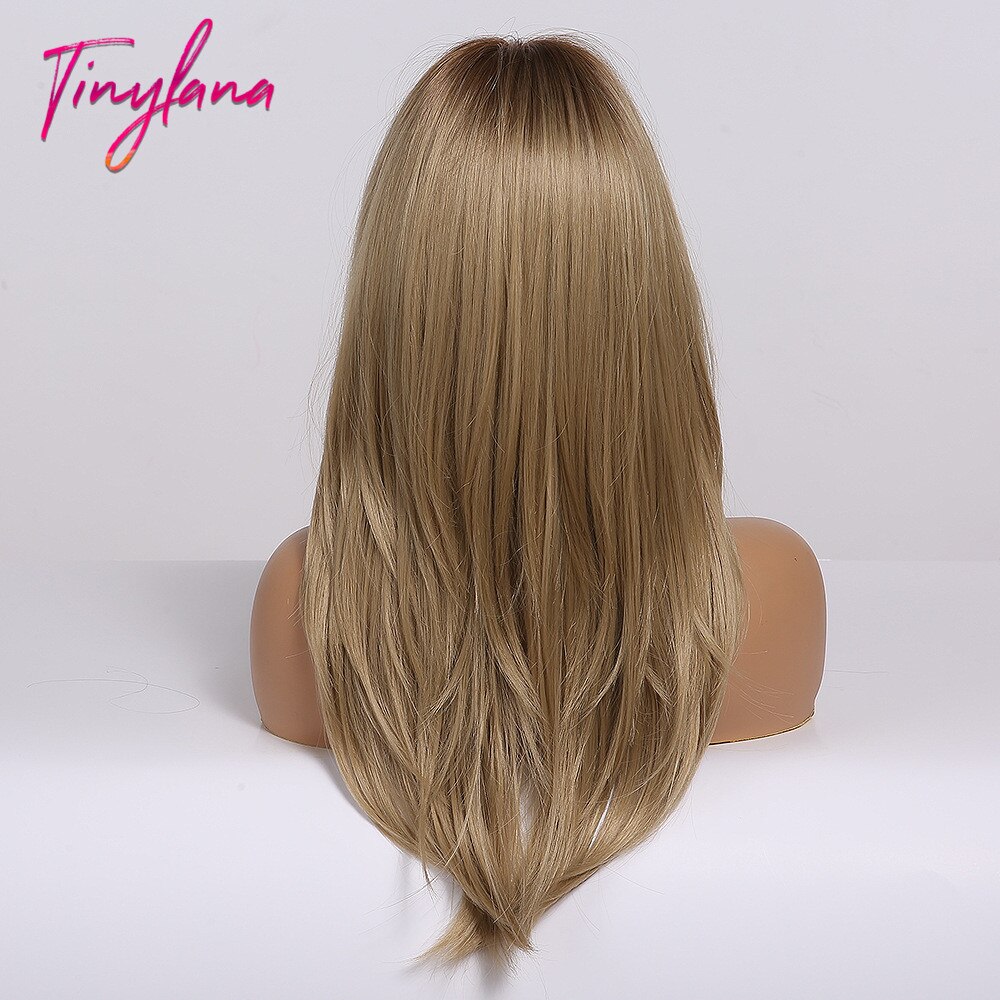 Tiny Lana Golden & Blond Steil Haar Medium Lengte ... – Grandado