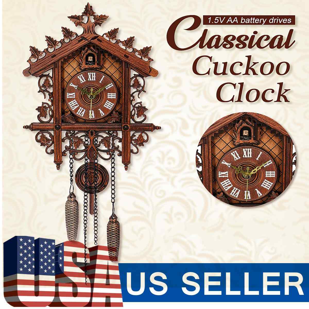 Cuckoo Clock Living Room Wall Clock Bird Cuckoo Al... – Grandado