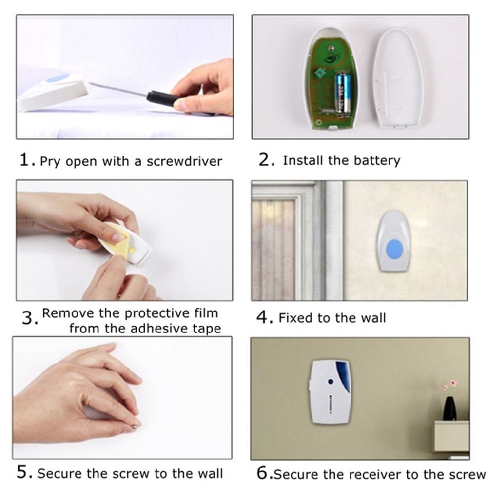 70-110M Range Remote Control Smart Ringing Door Be... – Grandado