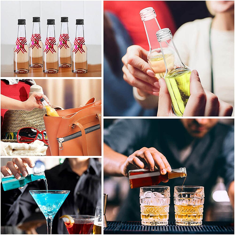 24Pcs 100ml Plastic Mini Liquor Bottles Empty Spir... – Grandado