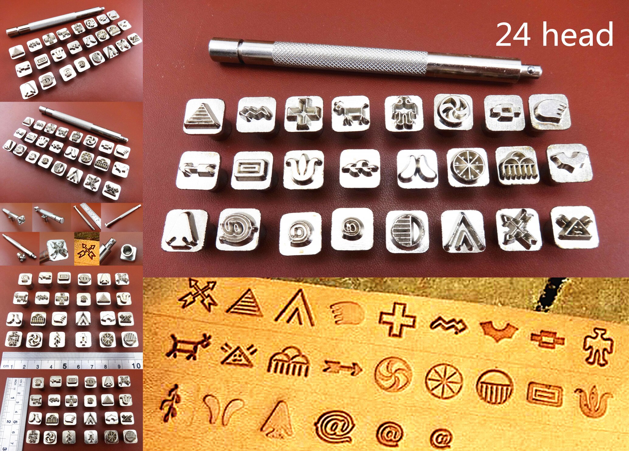 Leather Craft 25pcs Totem Stamping Carving Modelling Splicing Embossing ...